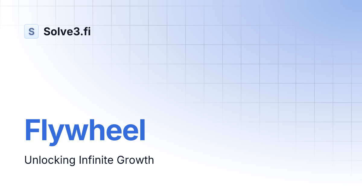 Flywheel | Solve3.fi