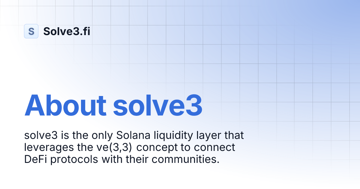 About solve3 | Solve3.fi